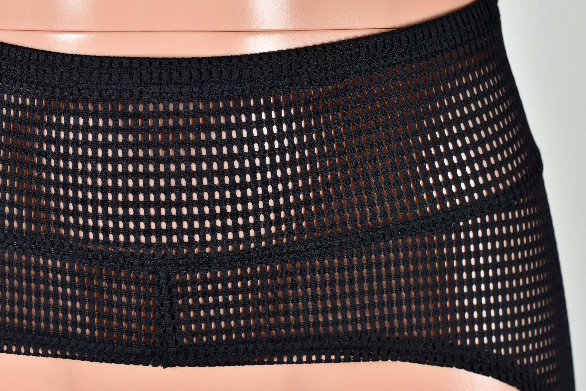 Sheer Black Grid Mesh Short Chaps plus size rave festival costume ...