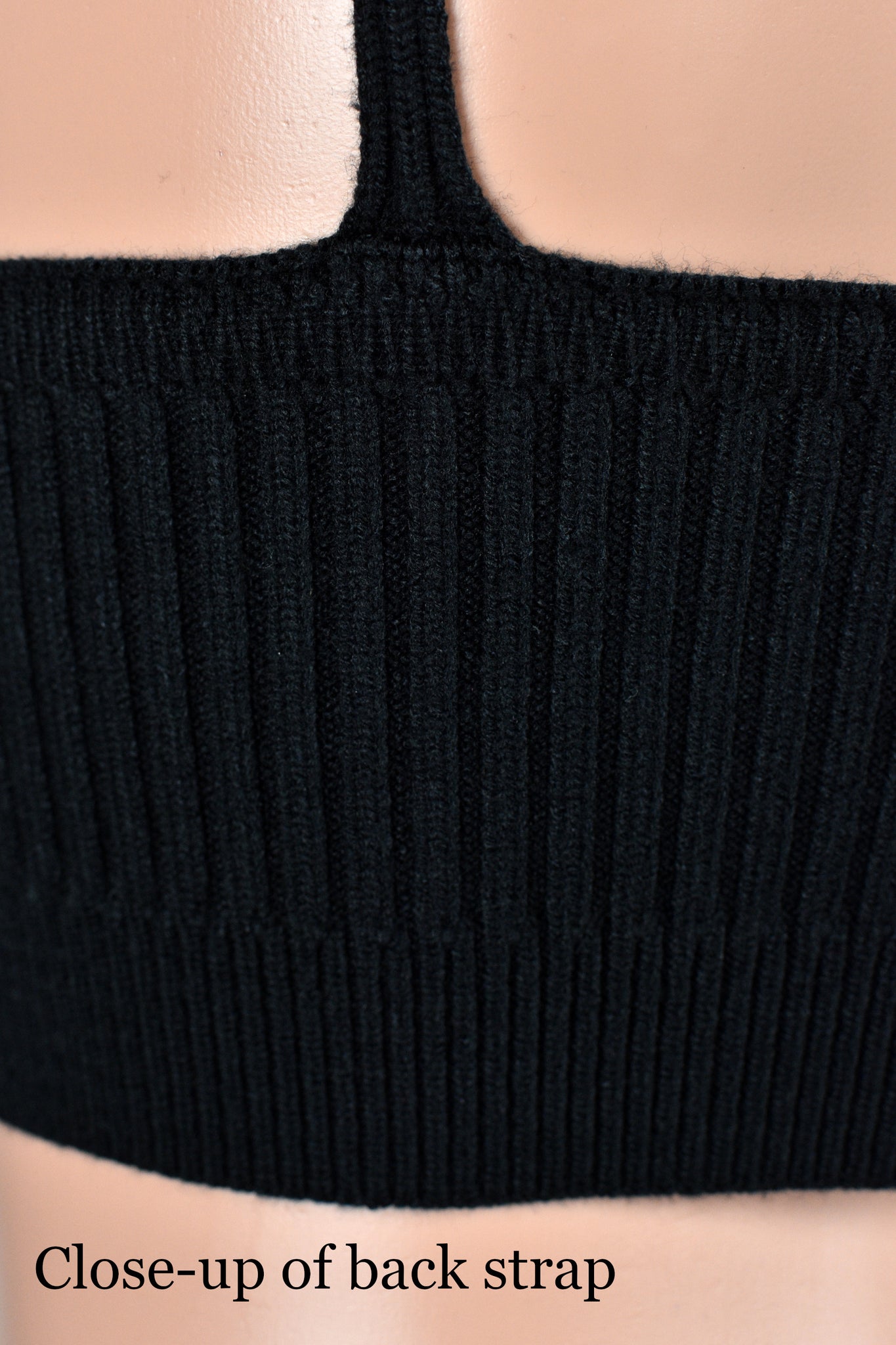 Black Rib Knit Bralette Crop Top (made by Leto Accessories) – Deranged ...